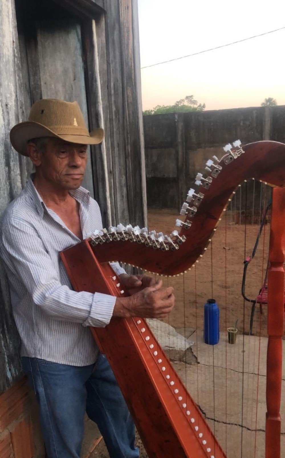 Vídeo: camapuanense constrói harpa com tronco de árvore e aprende a ...